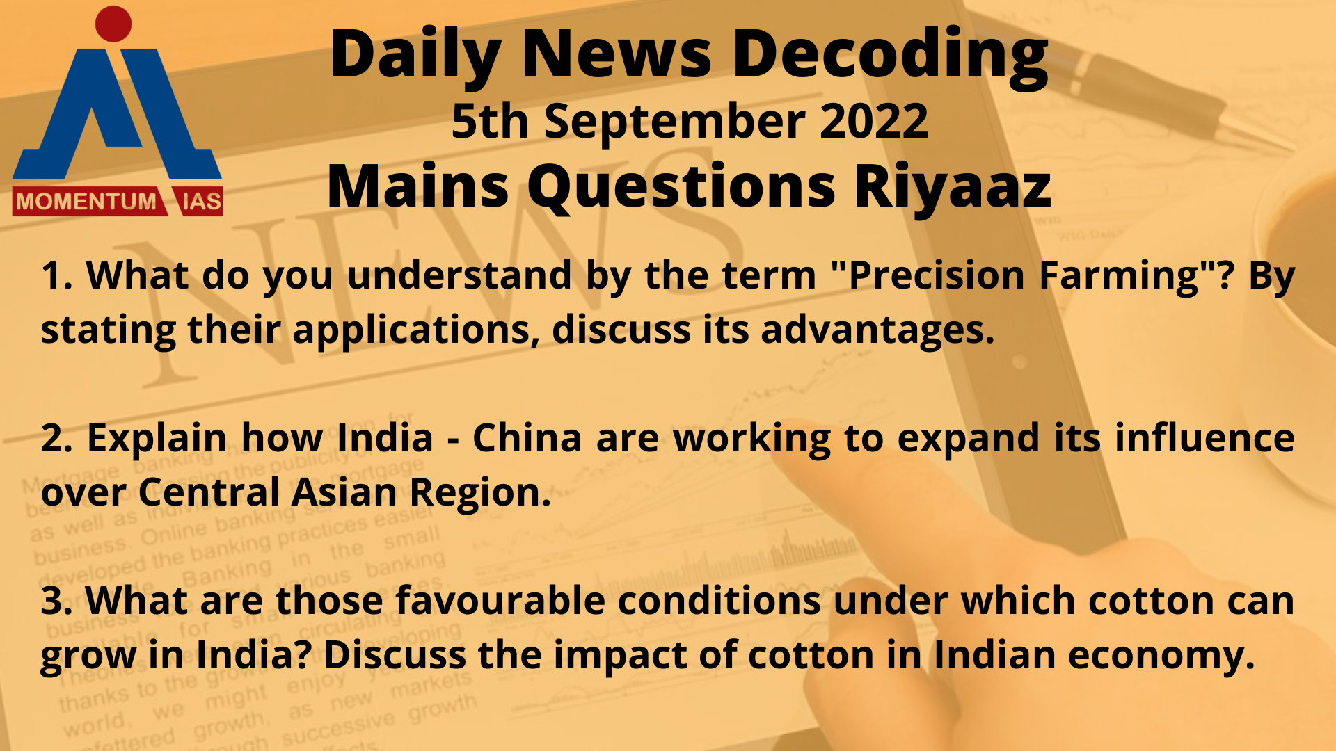 What are those favourable conditions under which cotton can grow in ...